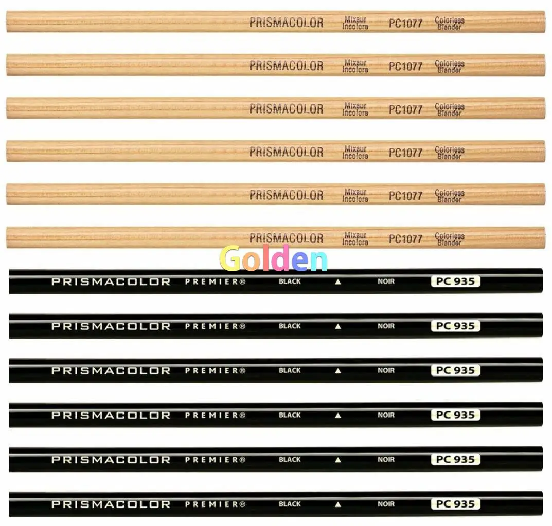 Prismacolor lápiz de colores Premier, 6 unidades, negro, PC935 y 6 batidoras, PC1077, Total de ...