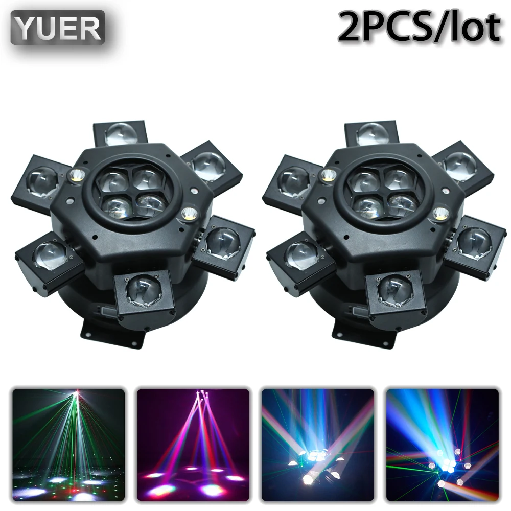 2-Pcs-lot-10X10W-LED-6-Heads-Moving-Moving-Beam-RG-Laser-Strobe-Light ...