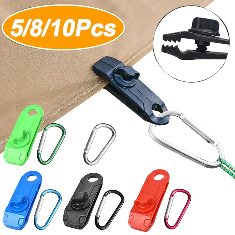5-8-10-PCS-Tarpaulin-Clip-Tent-Canopy-Clip-Buckle-Outdoor-Wind-Rope ...