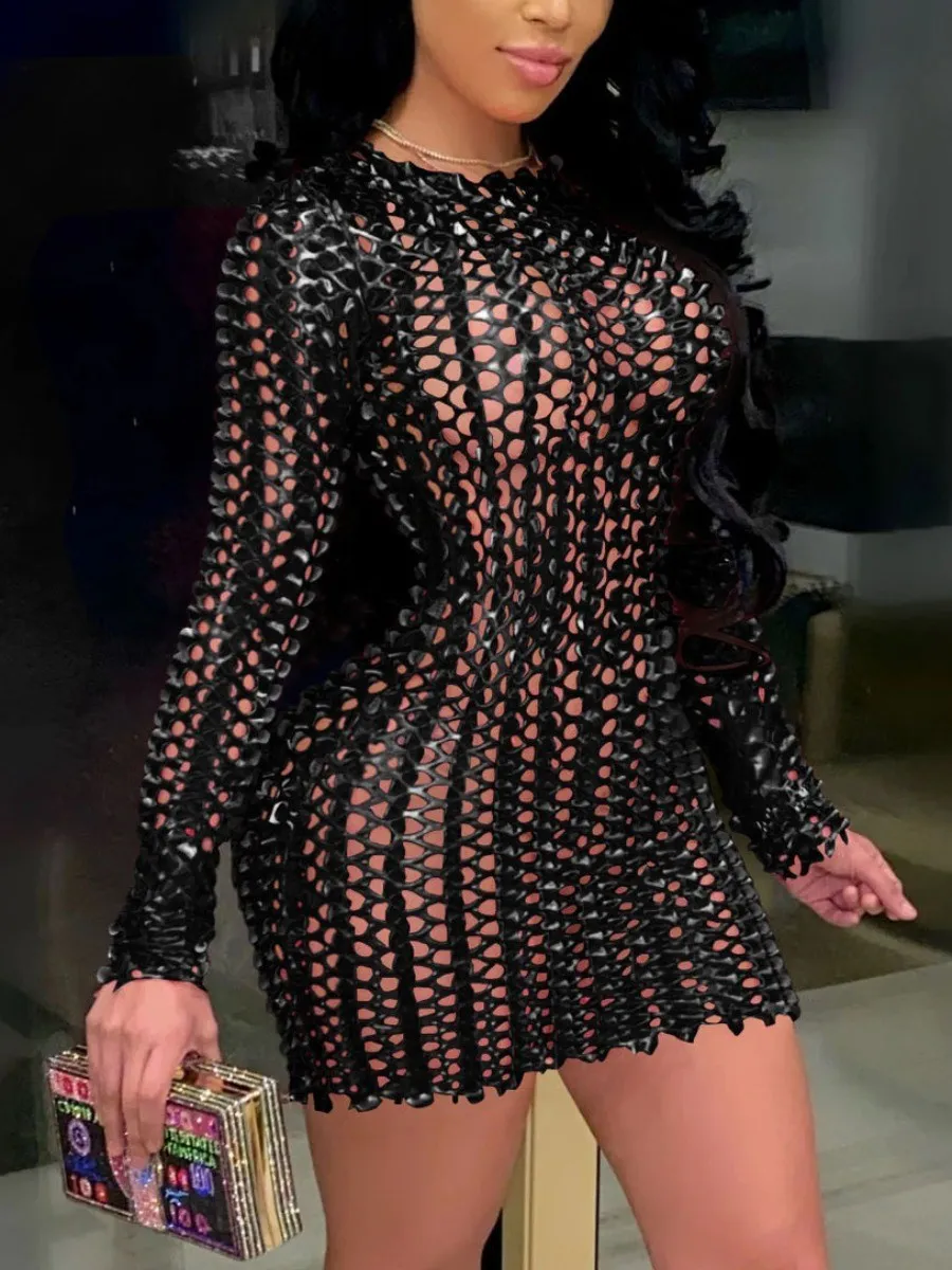 Lw-sxy-metallic-Fisch-netz-Bodycon-Kleid-neue-sexy-Frauen-Netz-Rock ...