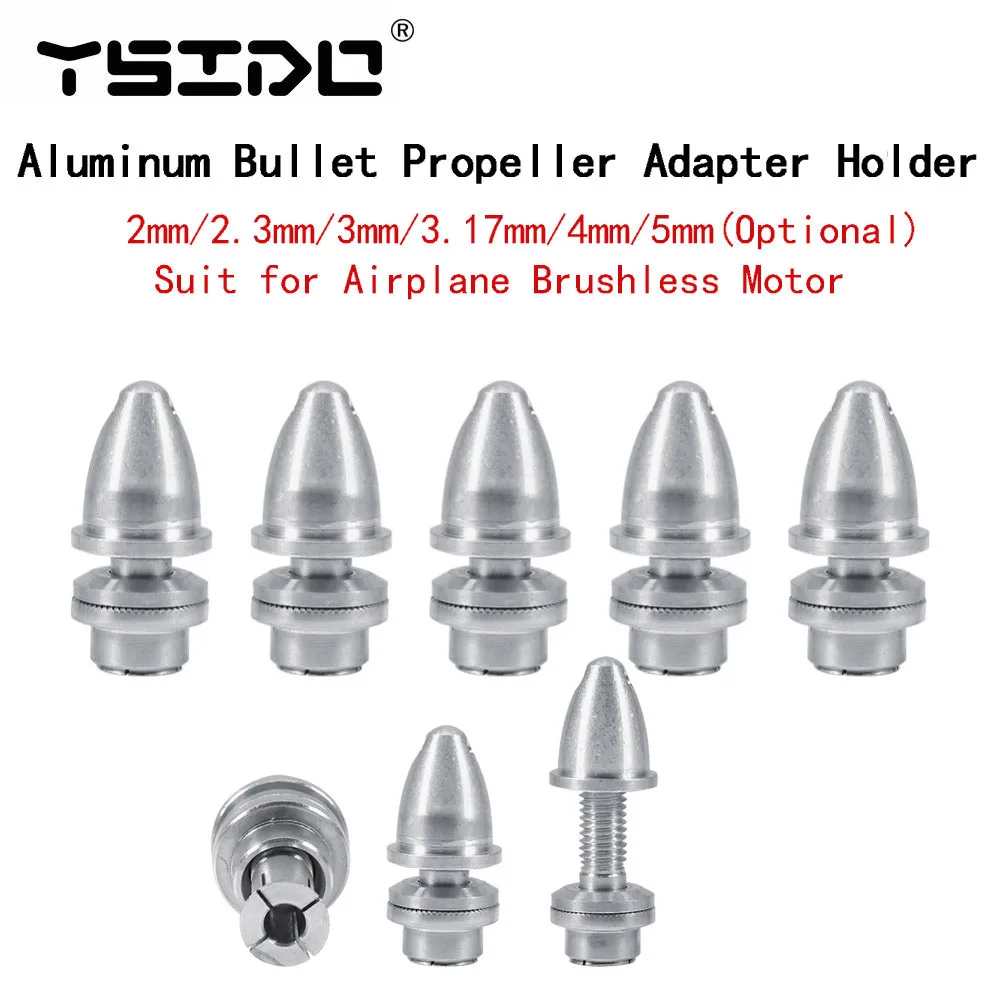 5Pcs 2mm 2.3mm 3mm 3.17mm 4mm 5mm RC Aluminum Bullet Propeller Adapter ...