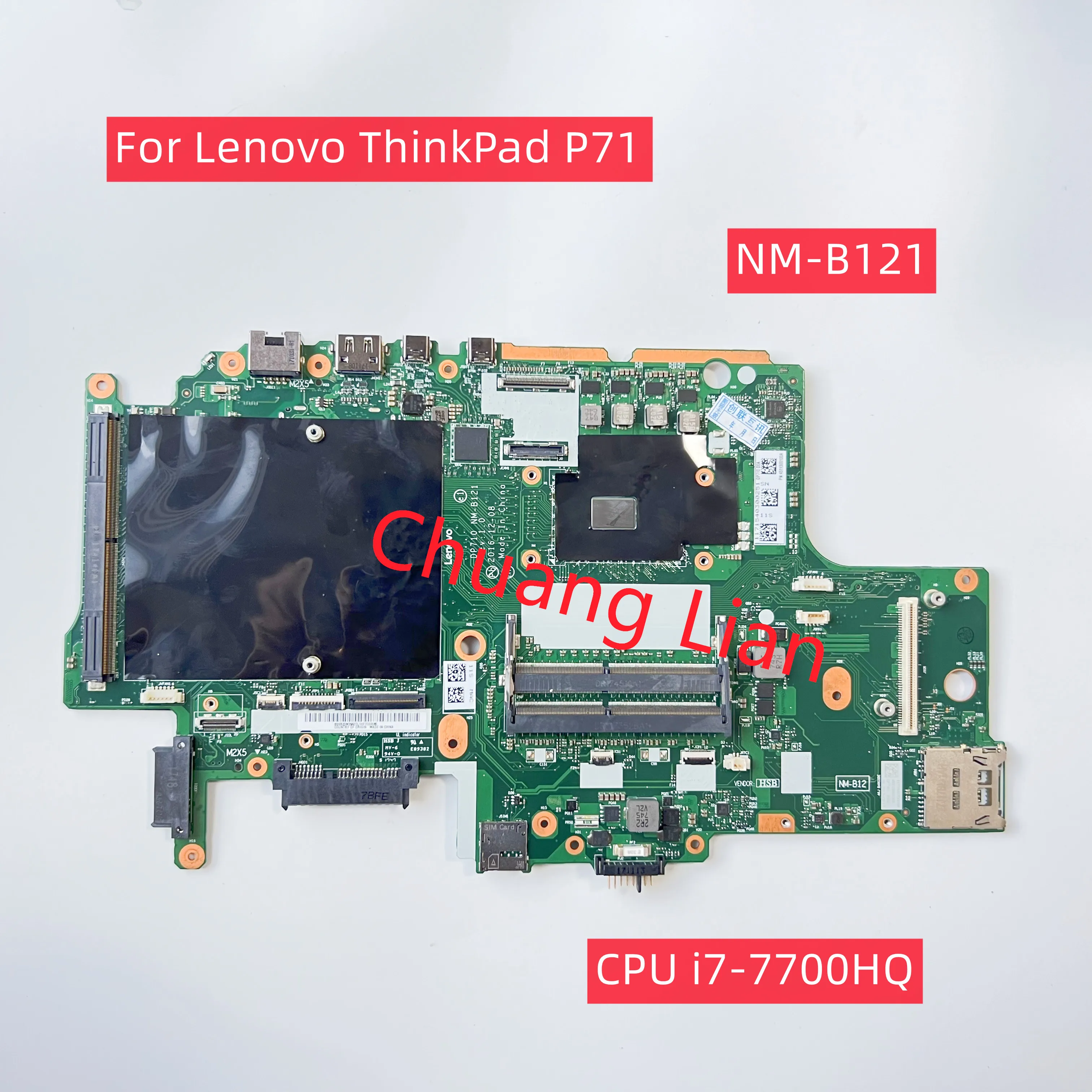 Original For Lenovo ThinkPad P71 Laptop Motherboard DP710 NM B121 With CPU i7 7700HQ SR32Q FRU ...