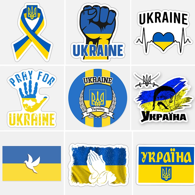 S62304# Coat of Arms of Ukraine Car Sticker Map Decal Ukrainian ...