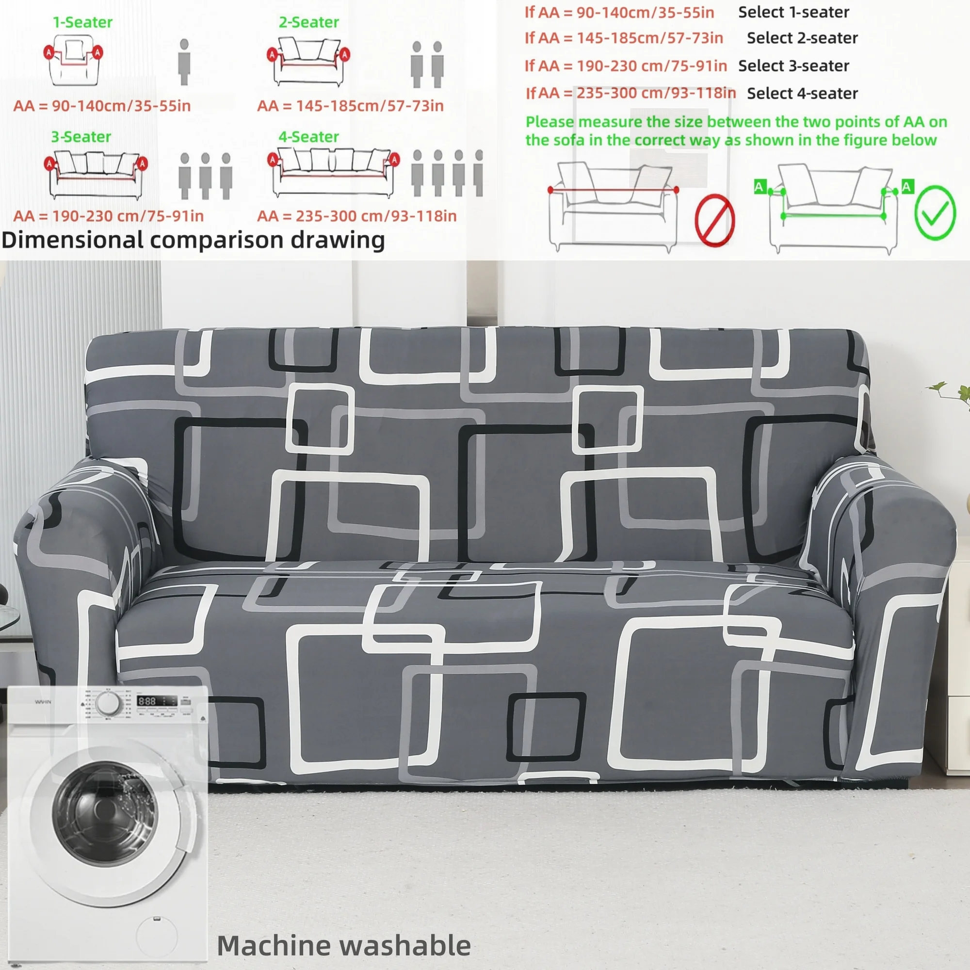 Trendy Abstract Design Sofa Cover - Upgrade Your Living Space，Modern ...