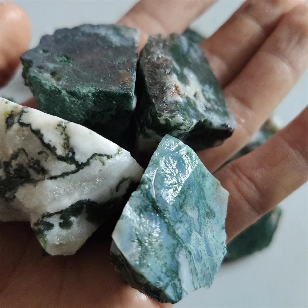Natural-Moss-Agate-Raw-Stone-Healing-Chakra-Crystal-Stones-Aquatic ...