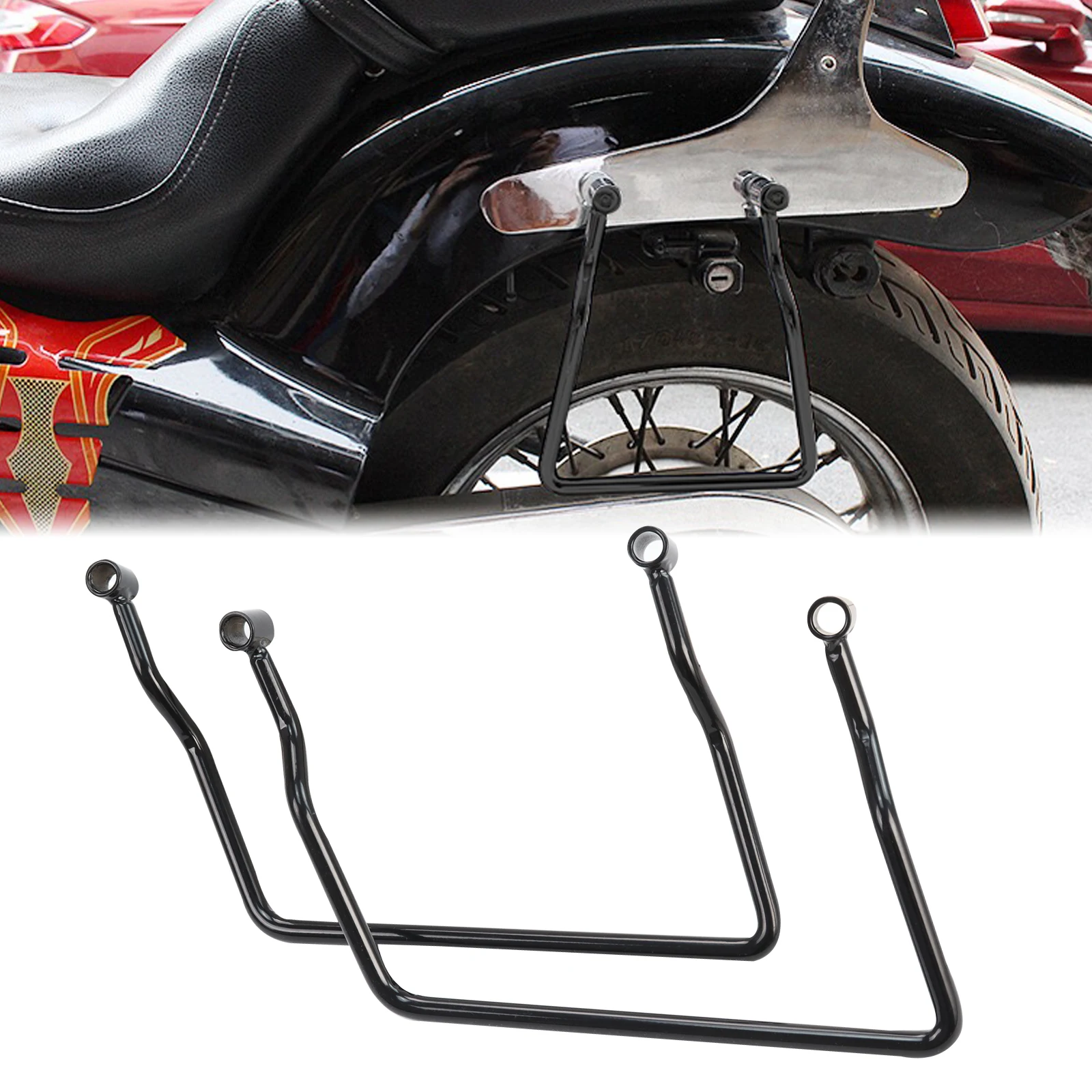 Saddle Bag Saddlebag Support Brackets Bars for 1984-up Harley Davidson ...