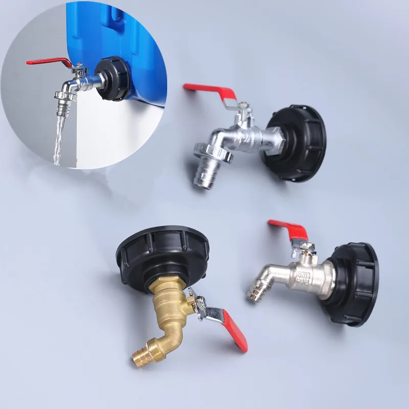 IBC-Brass-Faucet-Stacking-Barrel-Tank-Adapter-S60-6-Garden-Hose-Tube ...