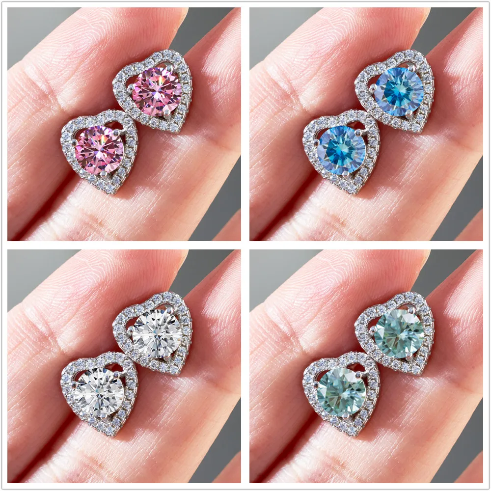 1CTX2pcs-Women-lab-moissanite-stub-earring-heart-shape-925-sterling-silver-earring-female-fine ...