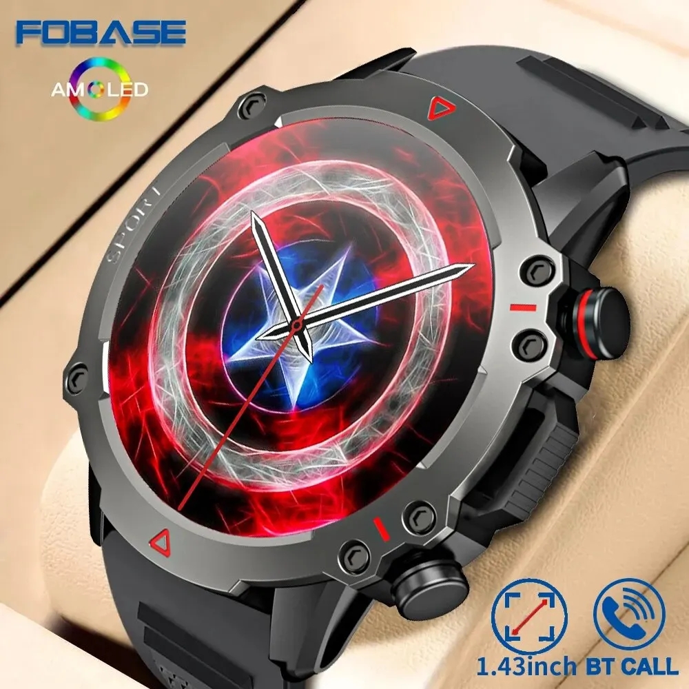 FOBASE-AMOLED-TF10-PRO-Sports-Smartwatch-Ao-Ar-Livre-Militar-Robusto-Chamada-BT-Rastreador-De ...