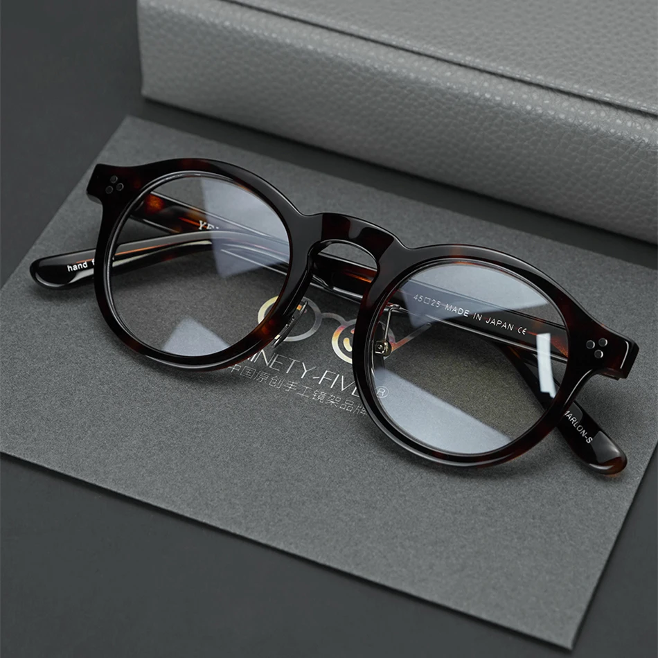 Top-Quality-Acetate-Round-Optical-Glasses-Frame-Men-Women-Classic ...