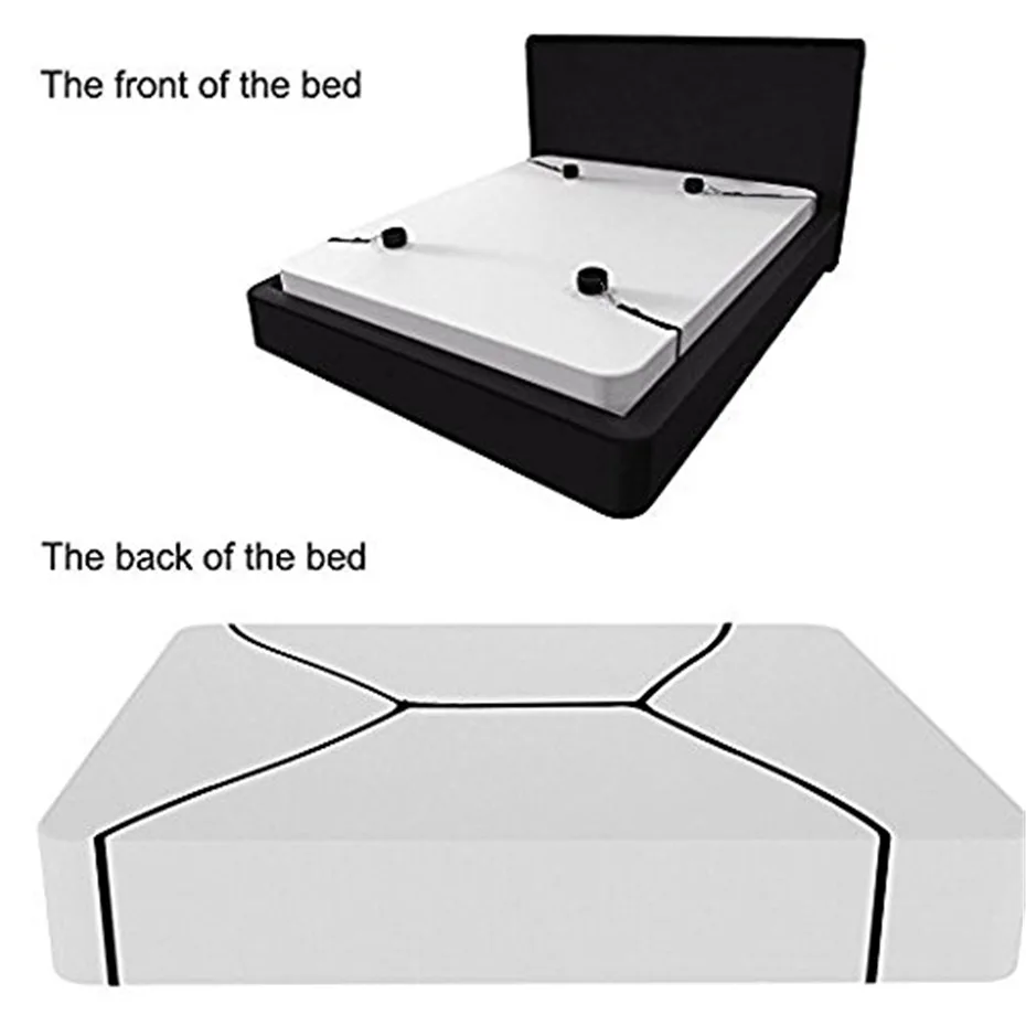 Rose - BDSM lit Bondage équipement en cuir menottes de lit sangles de ...