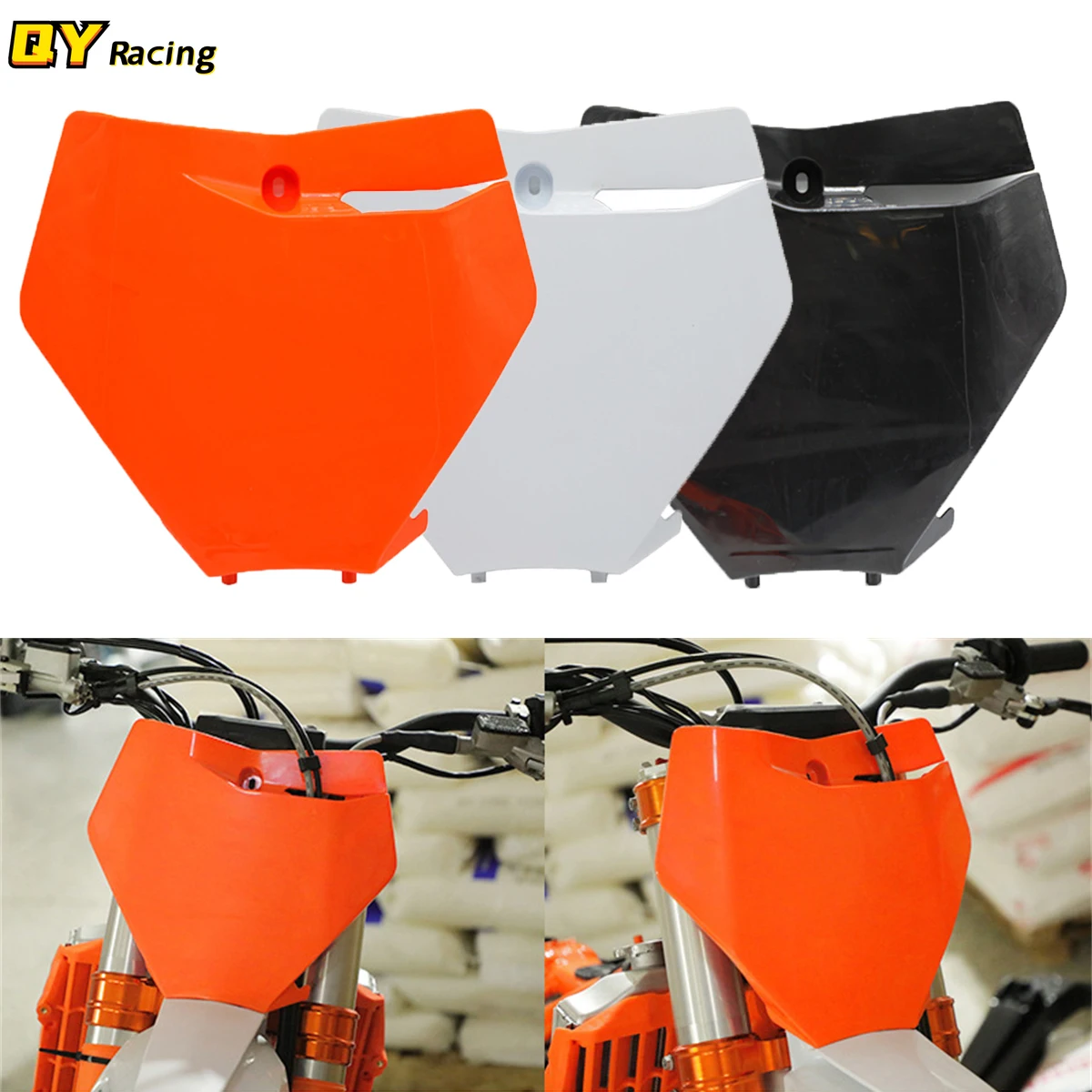 Motocross Front License Number Plate Registration Plate Cover For KTM ...