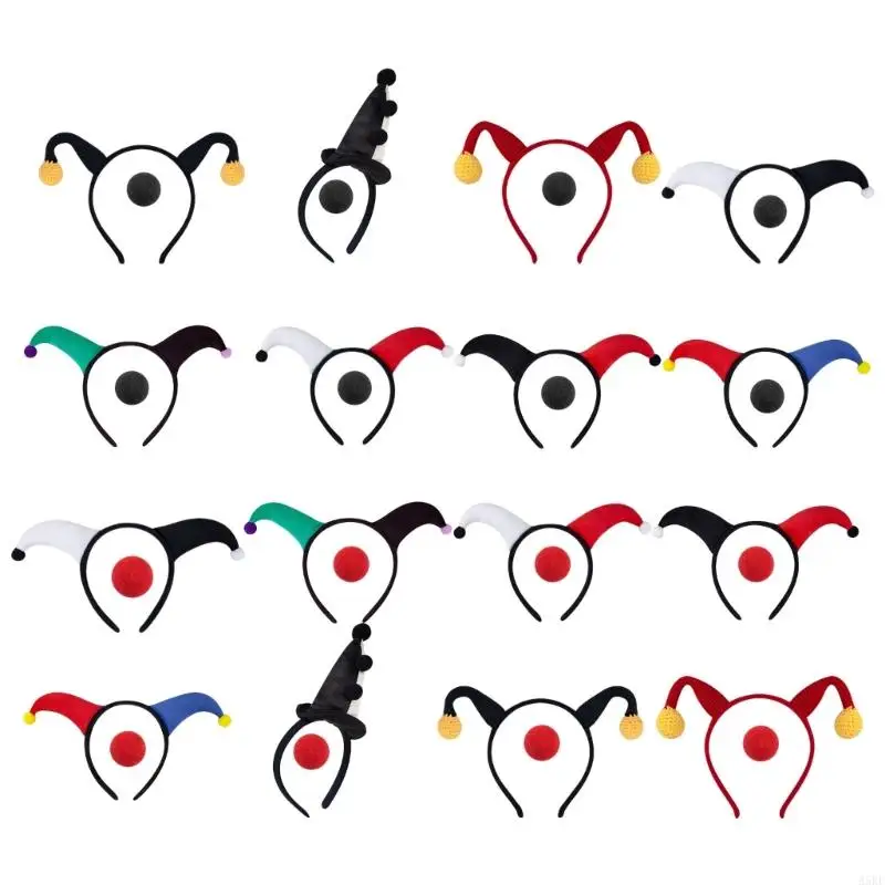 1 Set Clown Costume Accessories Headbands And Nose Set Cosplay ...