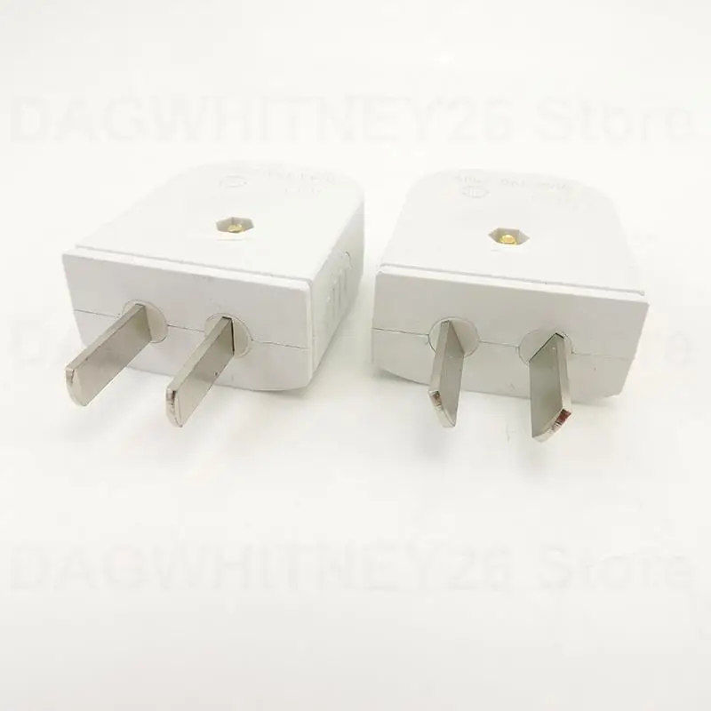5pcs/Pack - US 2 Flat Pin DIY Replacement Rewireable Power Plug AC100 ...