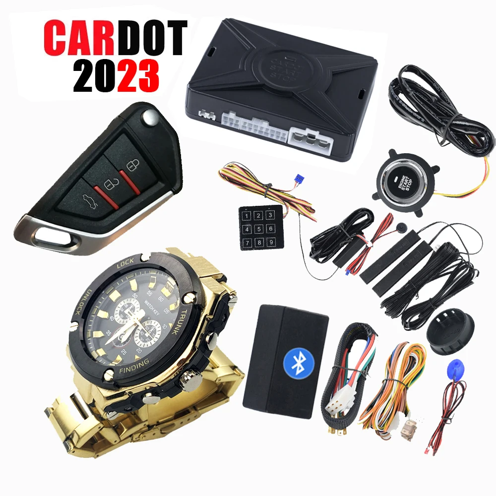 Cardot Smart Watch Key 12V Car Alarm Passive Keyless Entry Remote Start ...