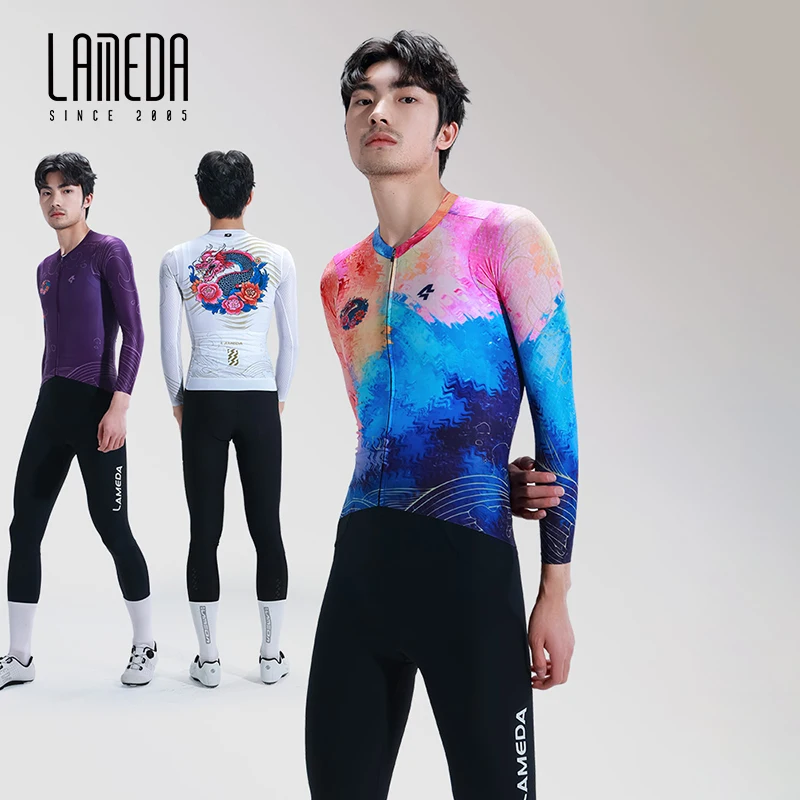 LAMEDA-2024-New-Cycling-Jersey-Professional-Men-Spring-Summer-Bike-Top-Clothing-Dragon-MTB-Road ...
