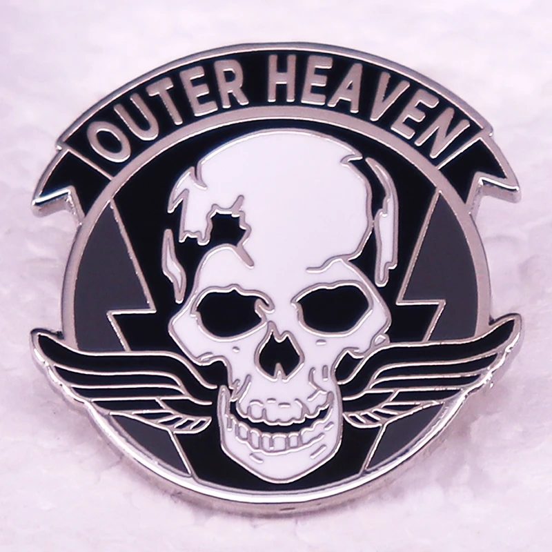 Metal-Gear-Enamel-Pin-Outer-Heaven-Skull-with-Wings-Brooch-Game-Jewelry ...