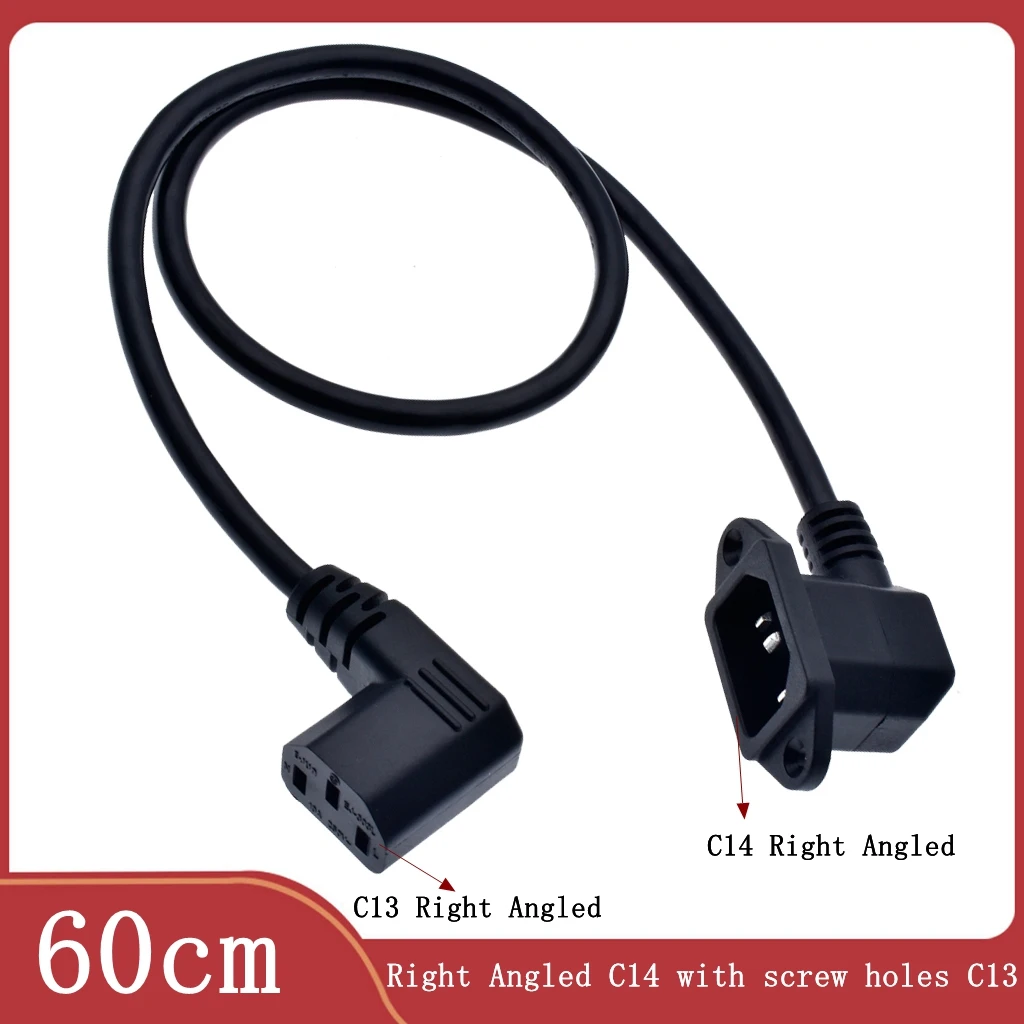 IEC320 C14 with screw holes Right Angled and C13 Right Angled, C14 to ...