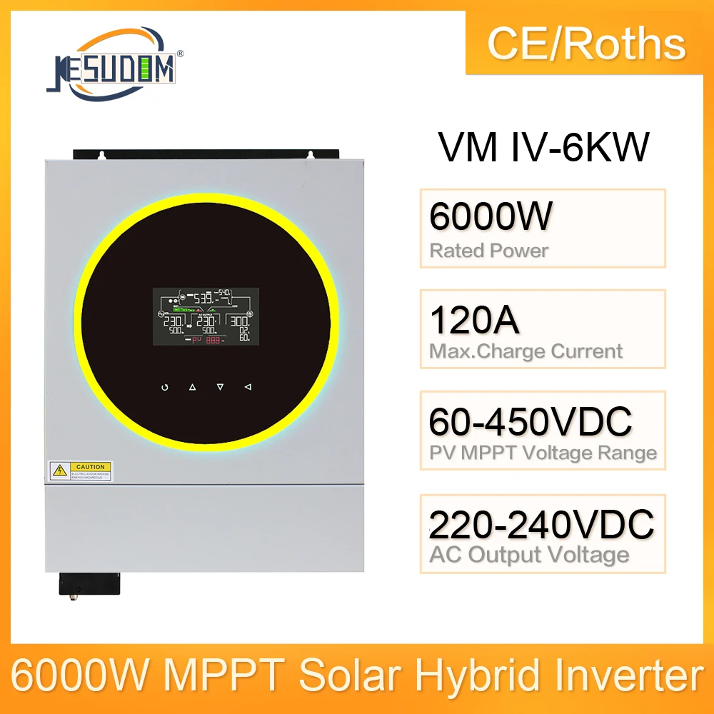 MPPT-6000W-Hybrid-Solar-Inverter-120A-48V-Solar-Charge-Controller-Built ...
