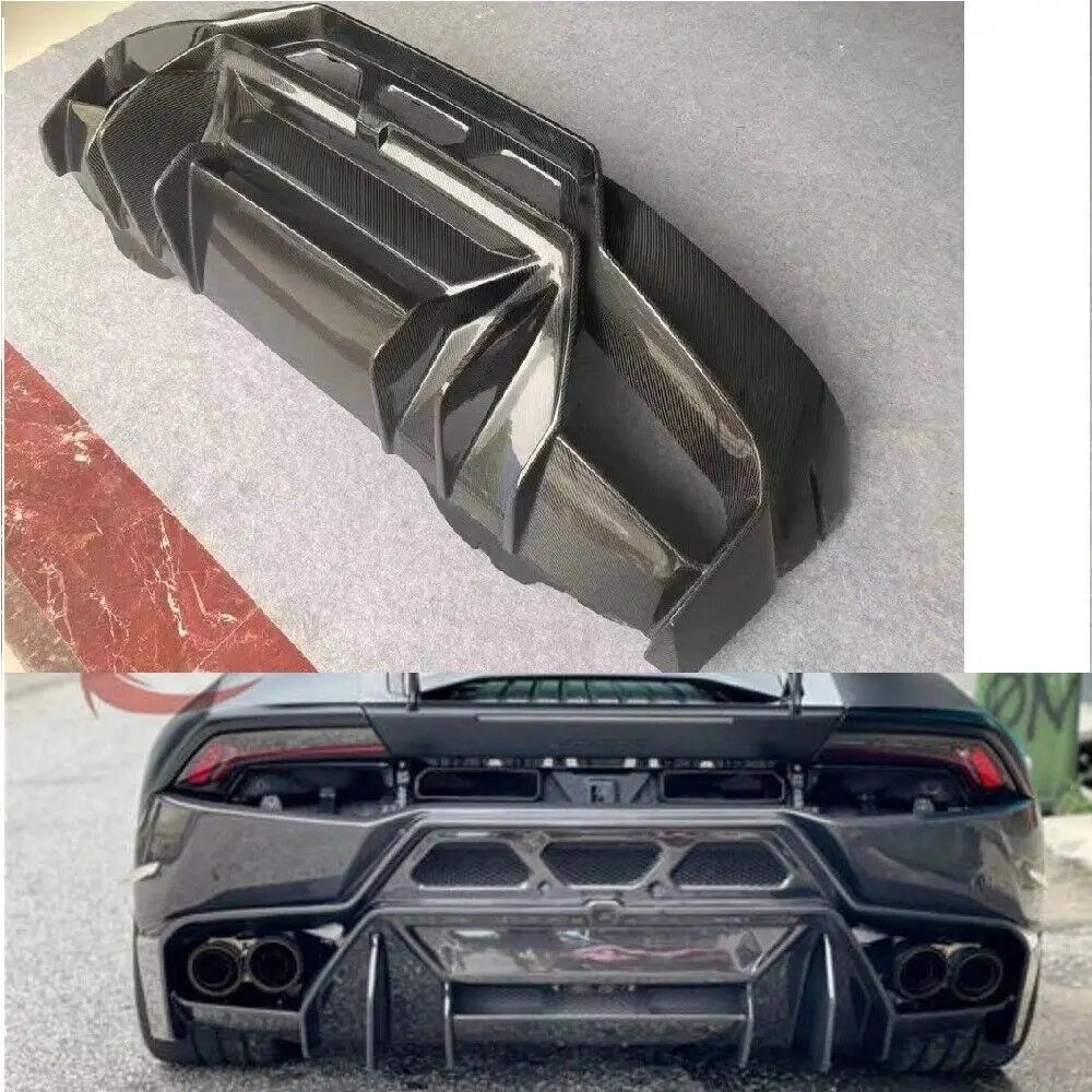Carbon-Fiber-Car-Rear-Bumper-Diffuser-Lips-For-Lamborghini-Huracan ...