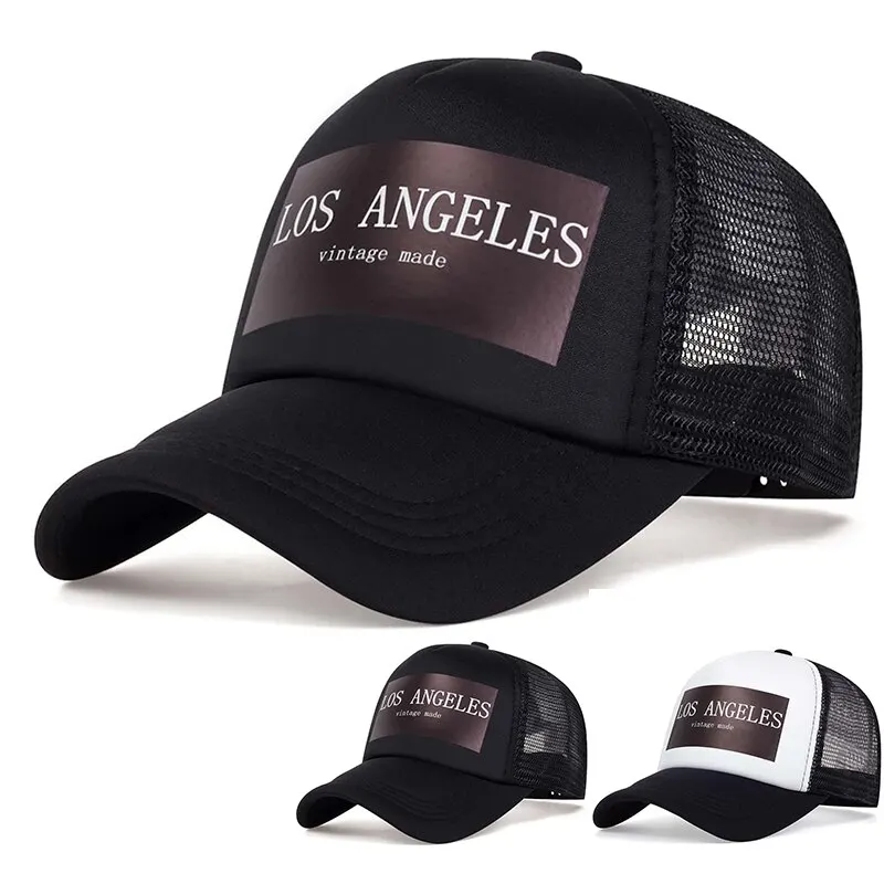 Unisex Los Angeles Print Baseball Mesh Caps Spring and Summer Outdoor ...