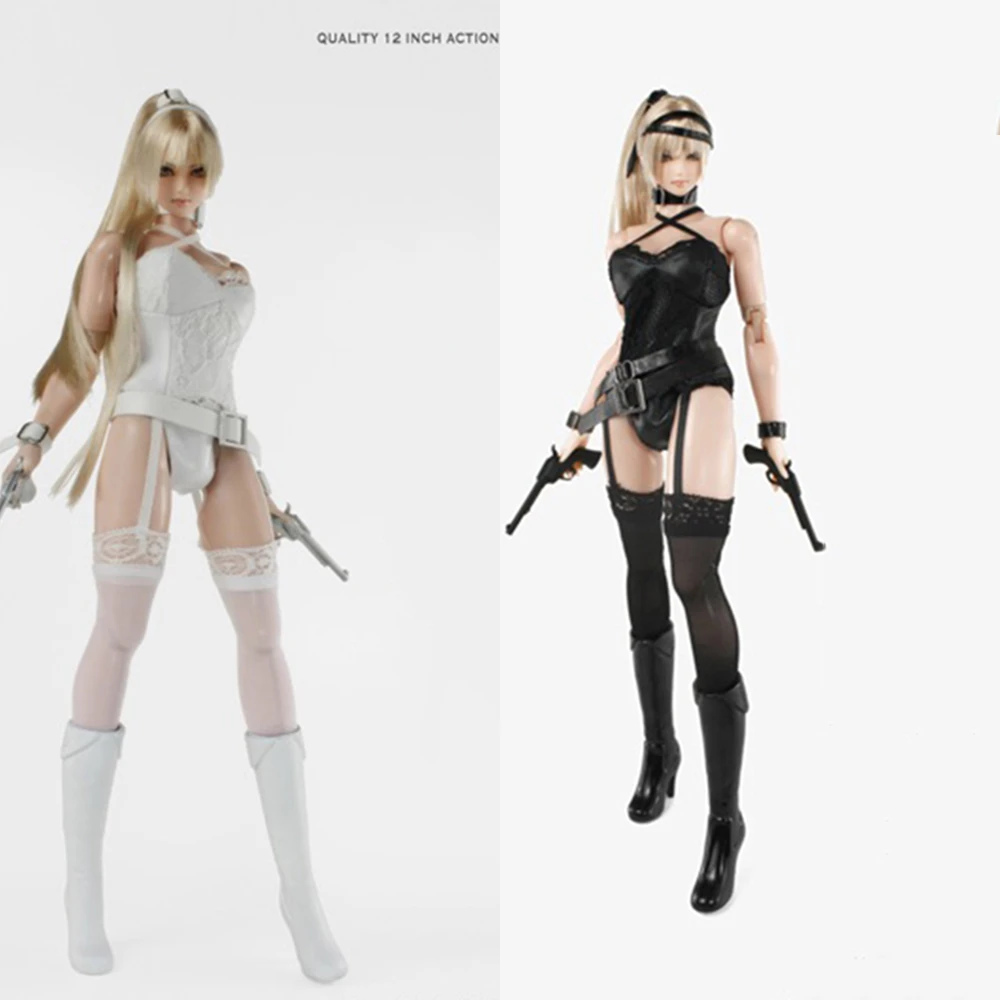 CC230 CC222 1/6 Scale Black Sexy Female Clothes Set Lingerie Underwear Suit for 12 Inches Women ...