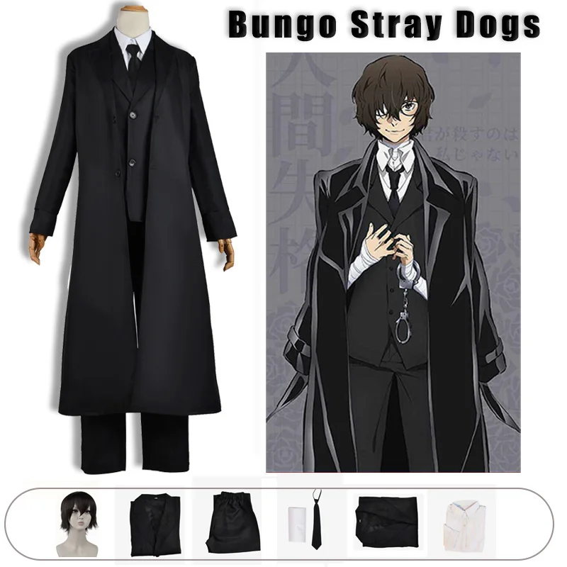 Anime-Bungo-Stray-Dogs-Dazai-Osamu-Cosplay-Costume-Long-Jacket-Coat ...