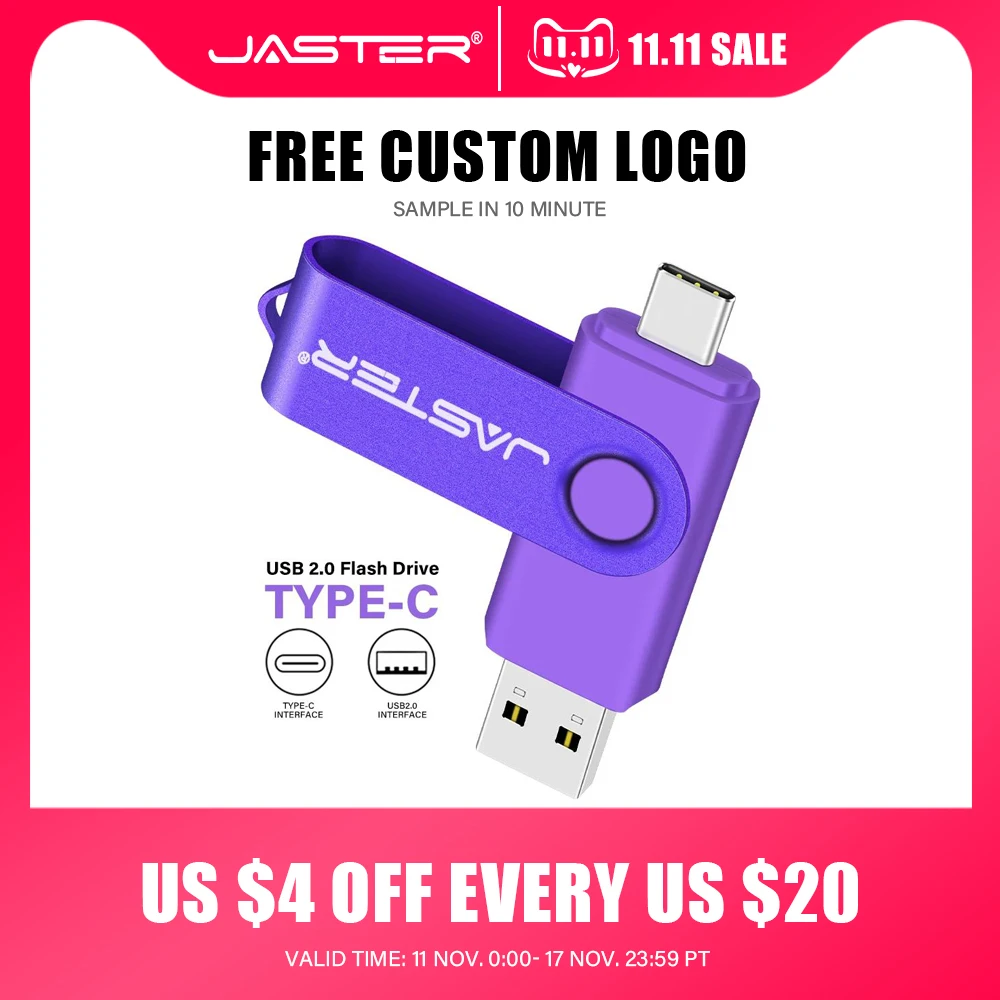 TYPE-C-USB-Stick-Purple-USB-Flash-Drive-64GB-OTG-Key-Chain-Pen-Drive ...