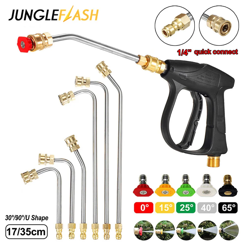 Washing Accessories High Pressure Cleaner Gun With 5 Nozzles Cleaning ...