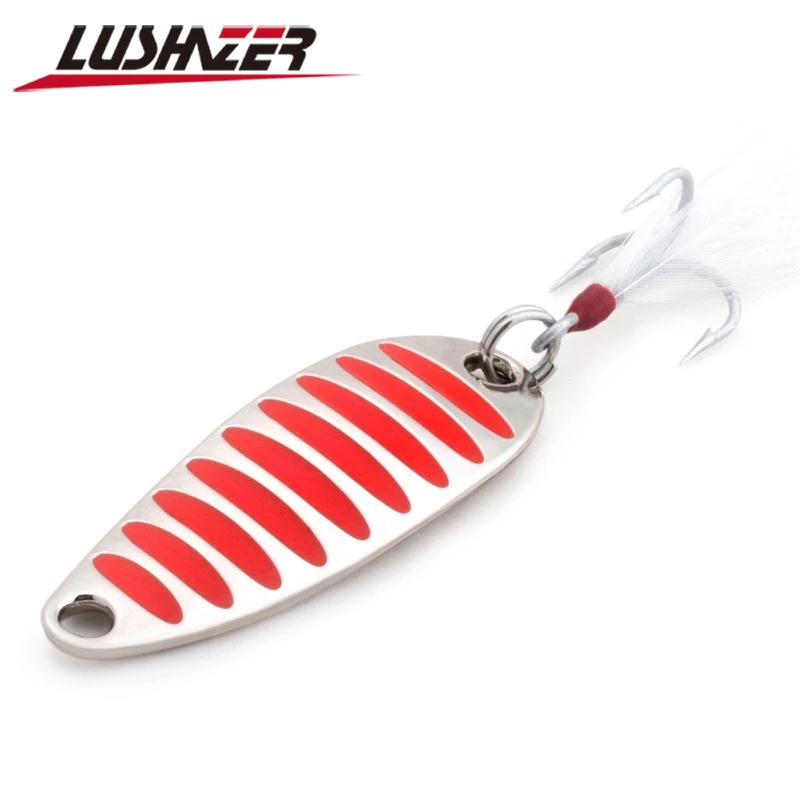 LUSHAZER brand Fishing lure spoon 2g 5g 7g 10g 15g 20g Gold/Silver ...