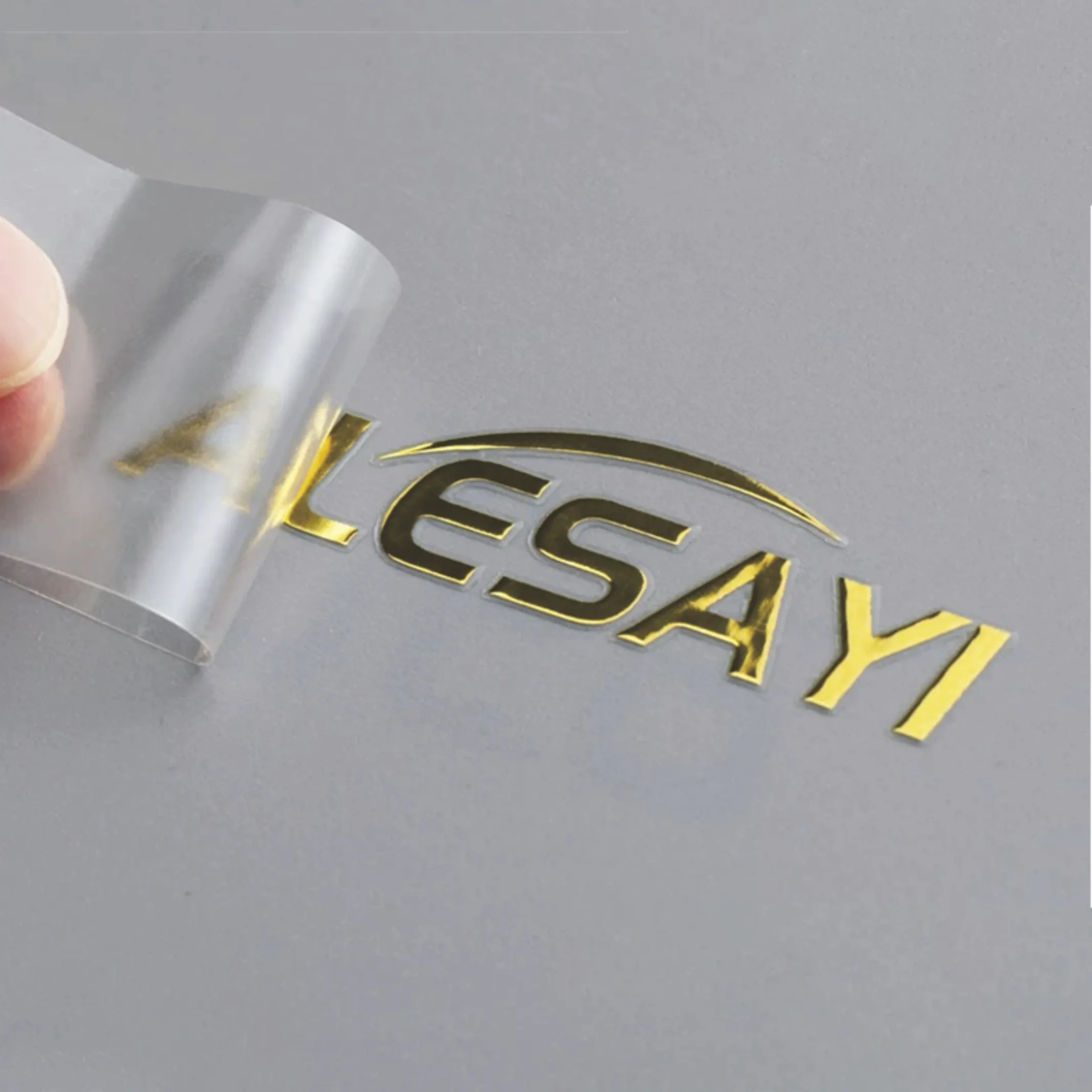 100PCS-Custom-3D-Transfer-Sticker-Shiny-Gold-Silver-Foil-Sticker ...