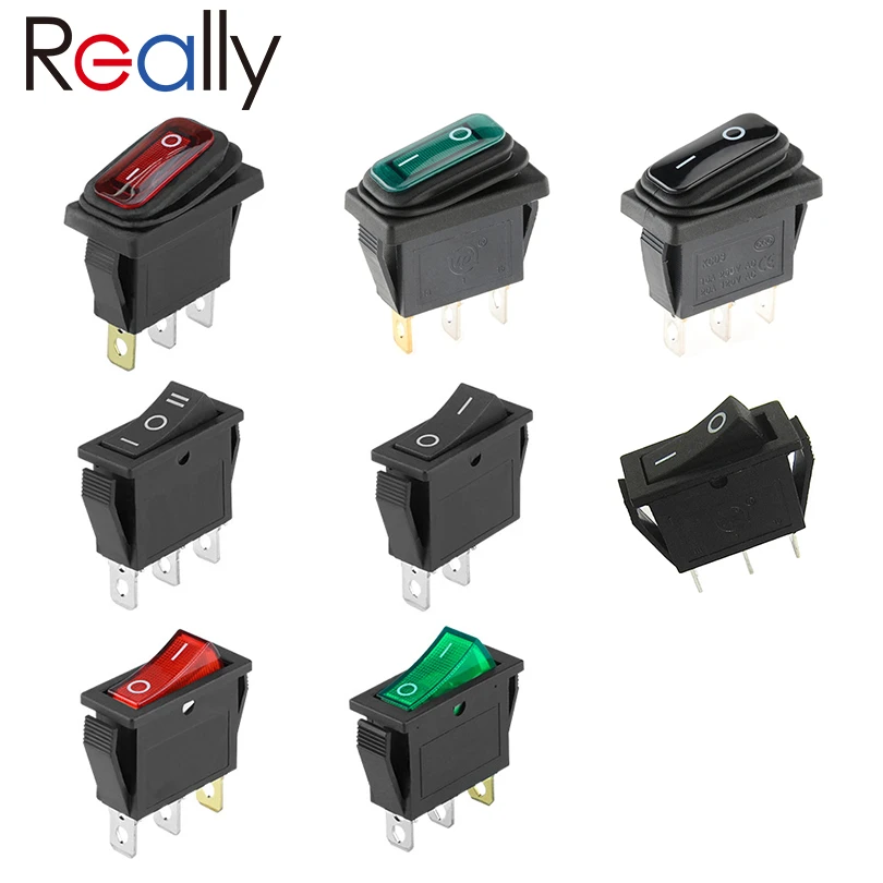 REALLY 15A 250V/20A 125V AC Rocker Switch KCD3 ON OFF Boat Marine ...
