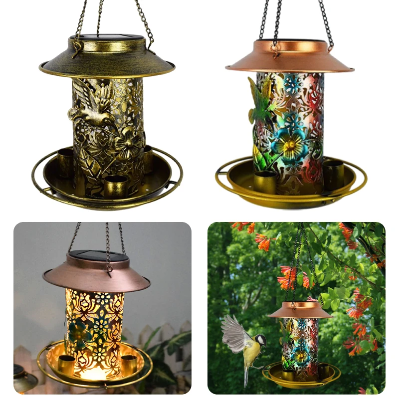 Solar-Energy-Bird-Feeder-Waterproof-Solar-Light-Wild-Hanging-Bronze ...