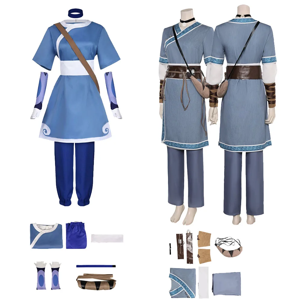 Movie-Avatar-Cosplay-Katara-Costume-Top-Pants-Fantasy-Clothes-for-Adult ...