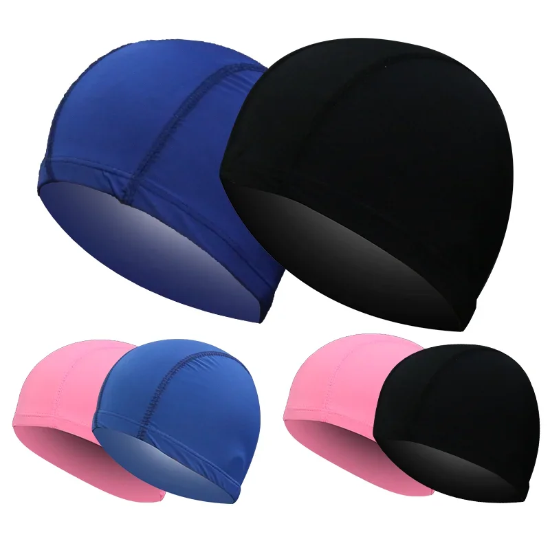 Free-Size-Swimming-Caps-For-Men-Women-Elastic-Nylon-Ear-Protection-Long ...
