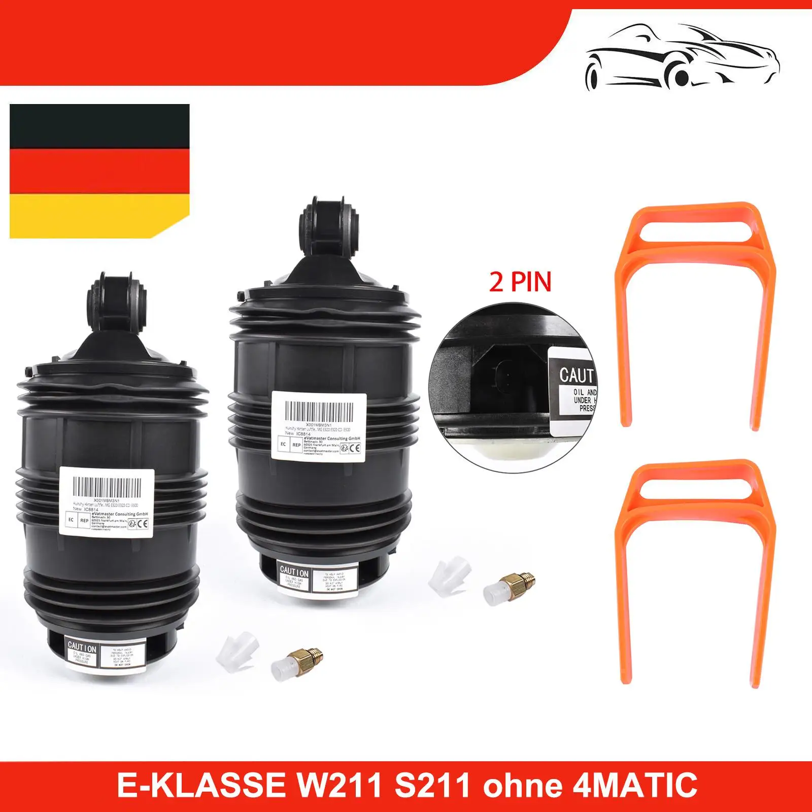 AP02-Pair-2pins-Rear-Air-Suspension-Spring-A2113200925-For-Mercedes-E ...