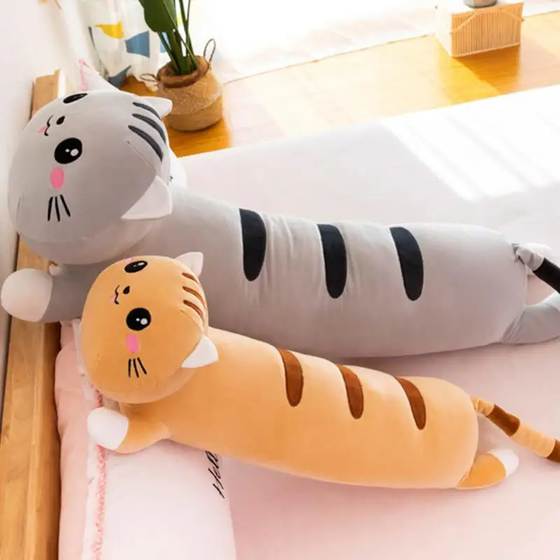 50-110cm-Cute-Soft-Long-Cat-Pillow-Plush-Toy-Stuffed-Pause-Office-Nap ...