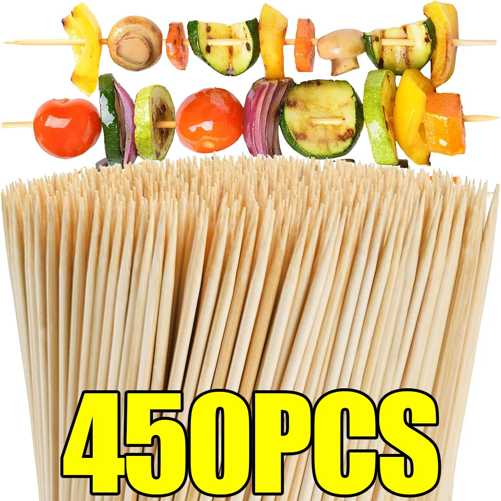 90-450pcs-Bamboo-Stick-Food-Grade-Bamboo-Skewer-Sticks-Disposable ...