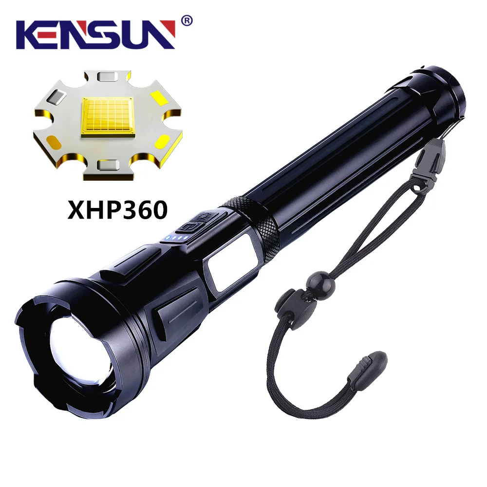 High Power Xhp360 36-core Led Flashlights Super Bright Outdoor Tactical ...