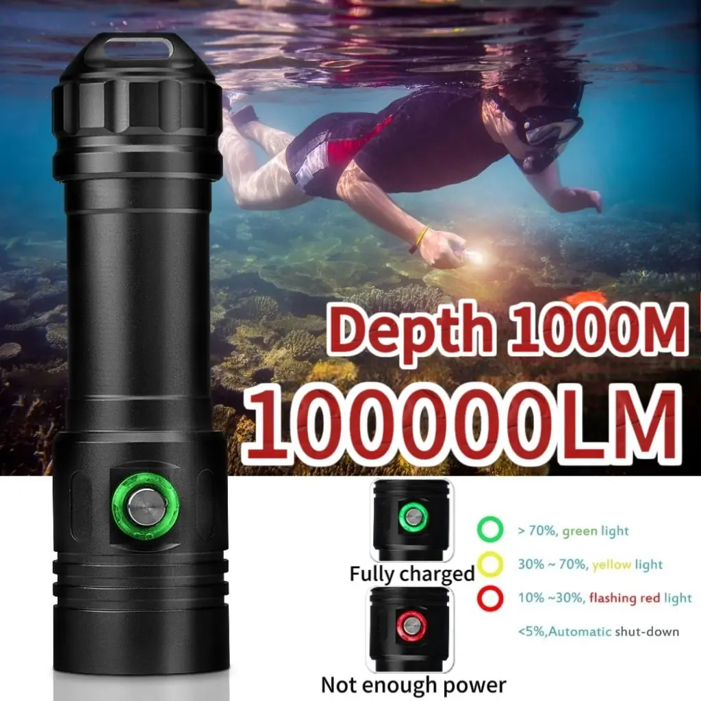 100000-Lumens-Professional-Diving-Flashlight-IPX8-Waterproof-LED ...
