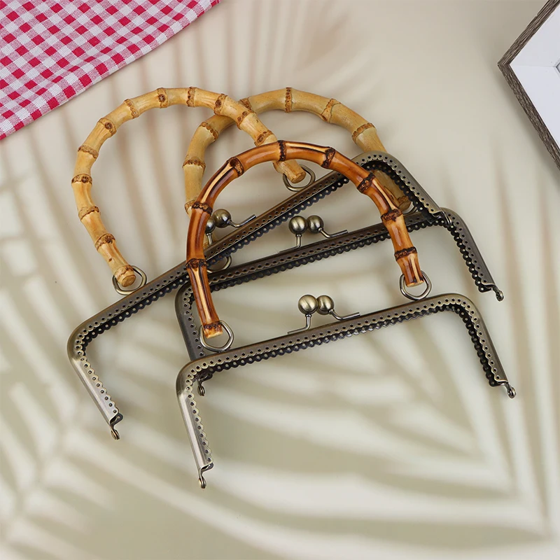 1Pc-Vintage-Metal-Purse-Bag-Frame-Kiss-Clasp-Lock-With-Bamboo-Handle ...