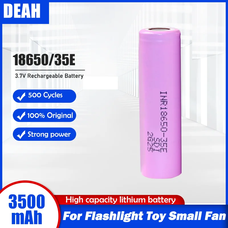 1PCS New Original 18650 25A Discharge INR18650 35E 3.7V 3500mAh Lithium Rechargeable Battery For ...