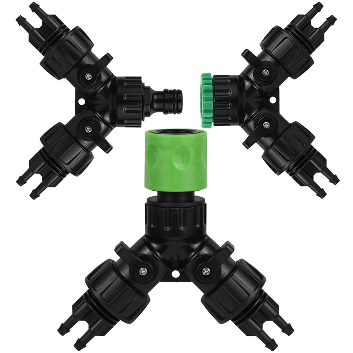 KESLA Tap Adapter Connector Drip Irrigation System 2-Way 4-Way Splitter ...
