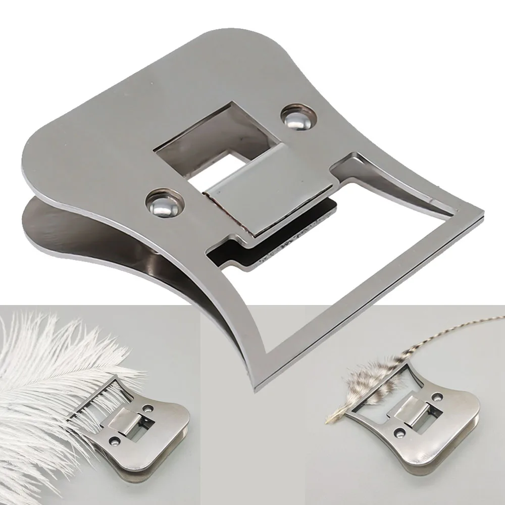 Fly-Tying-Feather-Clip-Stainless-Steel-Hackle-Pliers-Clip-Stacker ...