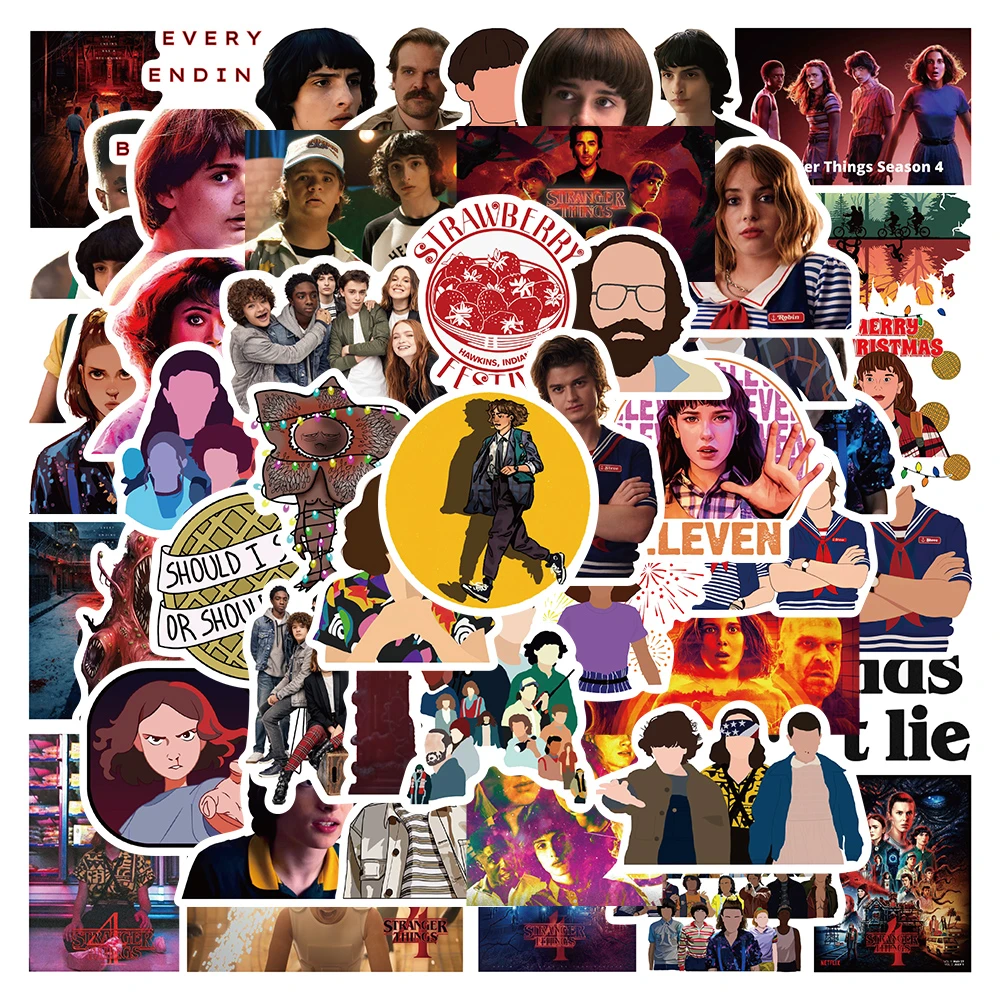 10/50/100PCS Stranger 4 Things TV Play Graffiti Stickers DIY Fridge ...