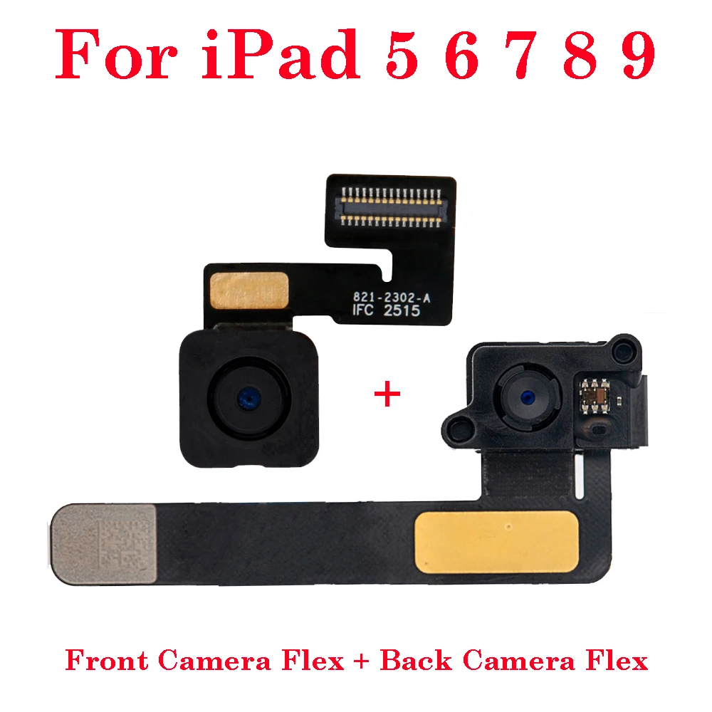 Main Small Face Front Big Rear Back Camera Flex Cable For iPad 5 6 7 8 ...