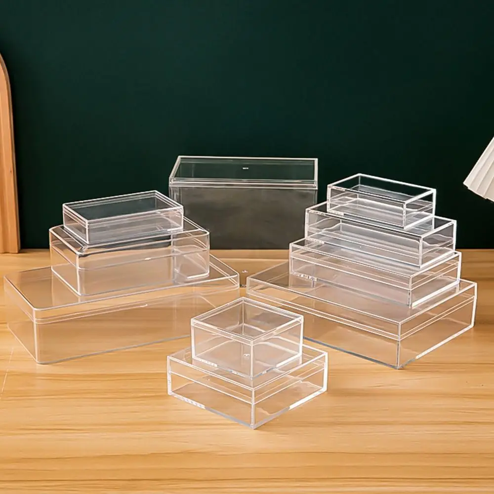 New-Multi-Size-Storage-Box-Acrylic-High-Transparency-Transparent-Box-Mini-with-Cover-Organizer ...