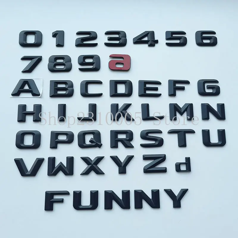 23mm Full DIY 3D Letters for Mercedes Lexus MINI Grand Cherokee Nissan ...
