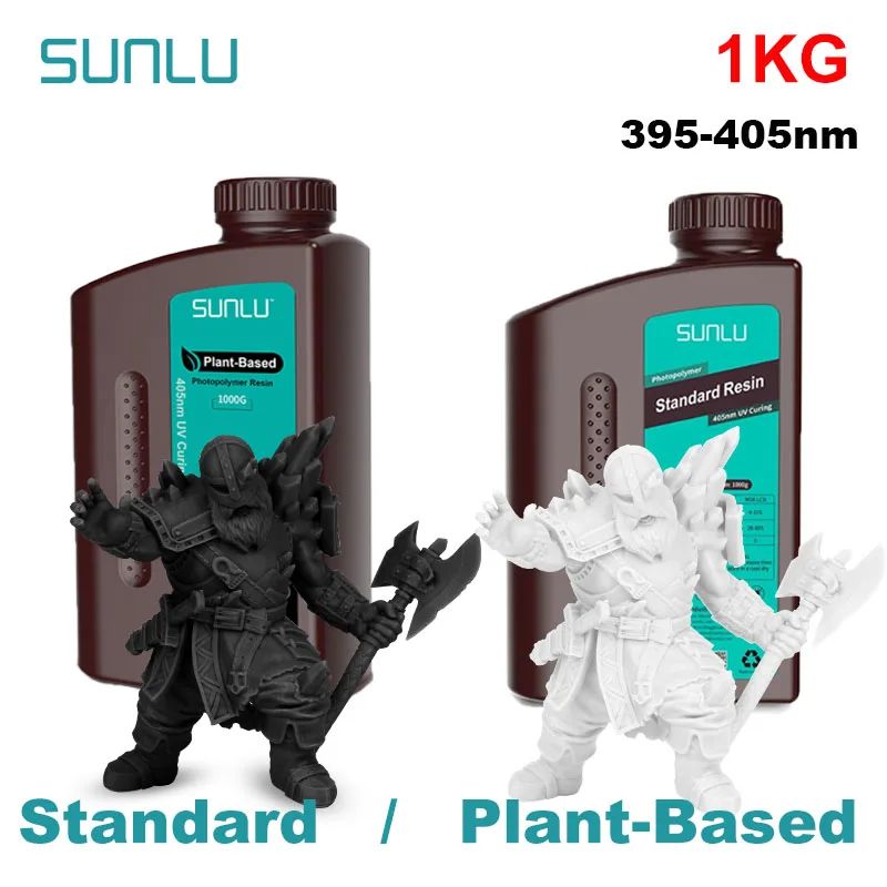 SUNLU-1KG-Standard-Plant-Based-Resin-395-405nm-UV-Photopolymer-Resin ...