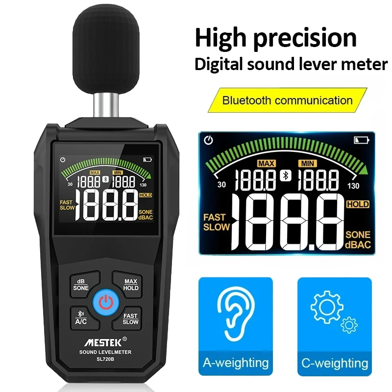 SL720B-Digital-Sound-Level-Meter-30-130dB-Noise-Decibel-Measuring-Meter ...